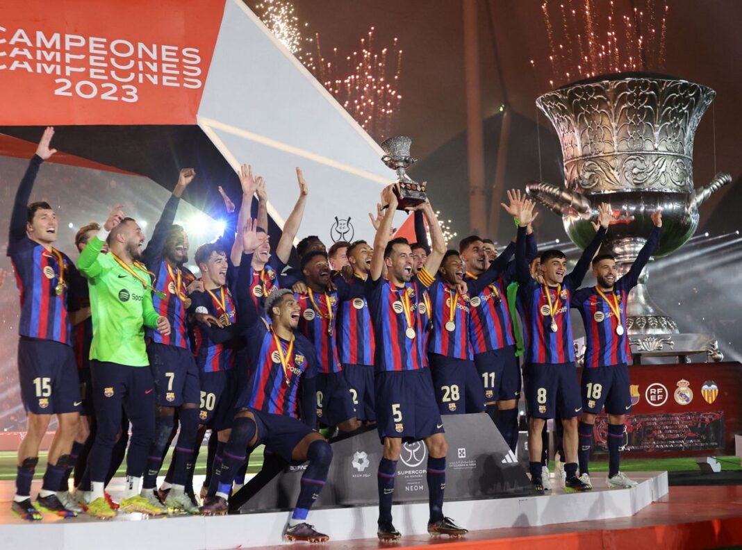 Die besten Bilder: So feierte der FC Barcelona den Supercup-Sieg gegen ...